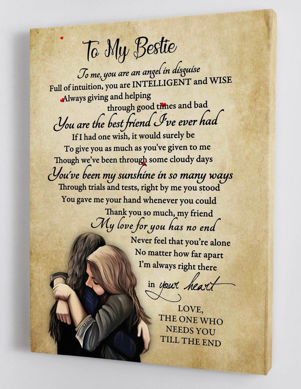 Divesart - To My Bestie - Best Friends Matte Canvas Gift