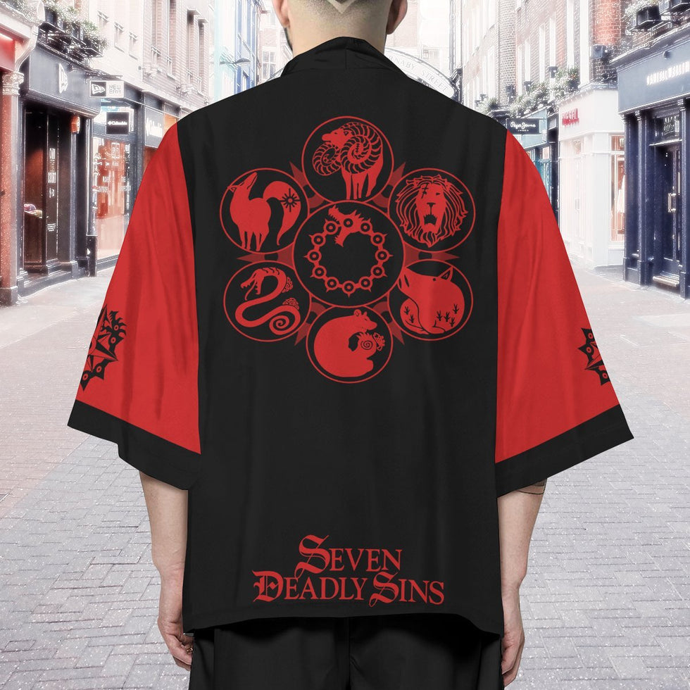 Seven Deadly Beasts Kimono, Japanese Anime Cardigan Kimono – Divesart