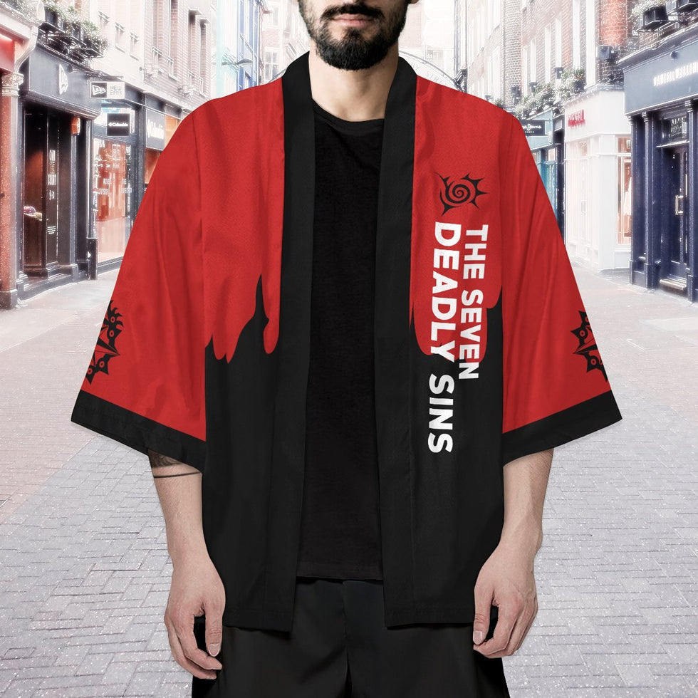 Seven Deadly Beasts Kimono, Japanese Anime Cardigan Kimono – Divesart